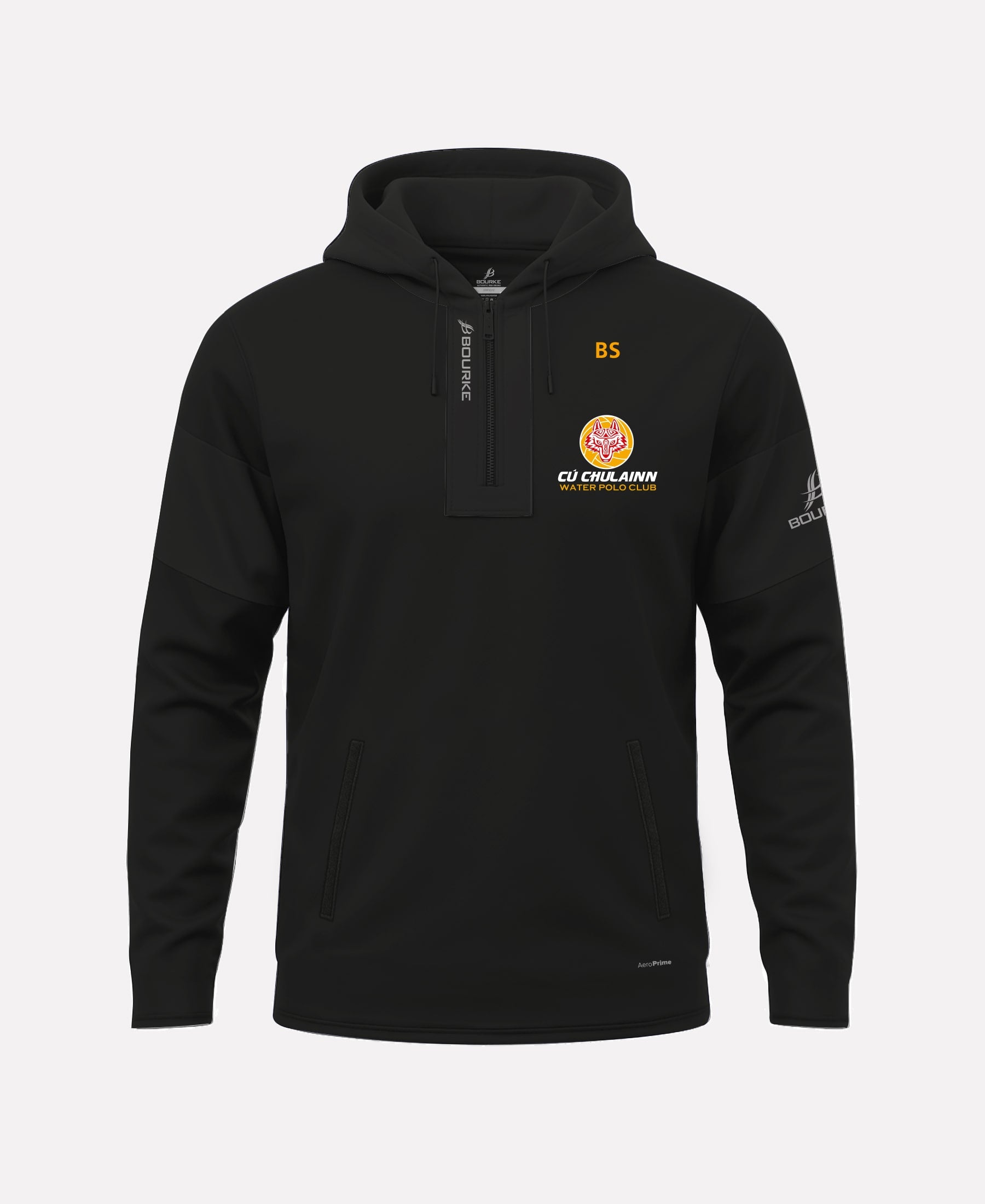 Cu Chulainn Water Polo TEASRA Half Zip Hoodie (Black) – Bourke Sports ...