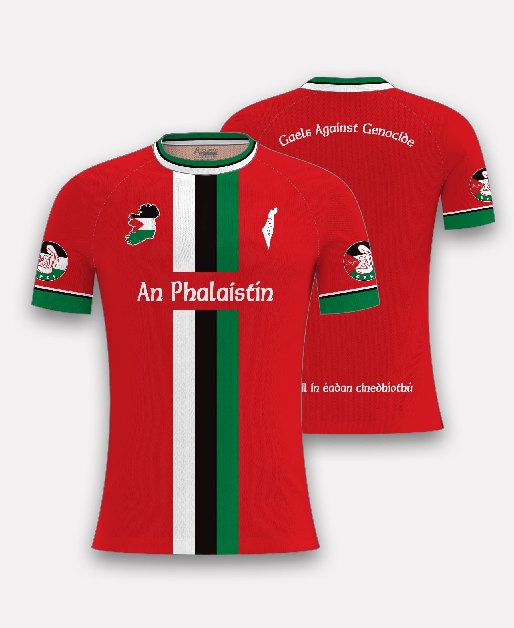 Hurling For Gaza Palestine Jersey (Red) – Bourke Sports (.IE) Website